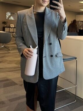Express | Jackets & Coats | Express Black And White Houndstooth ...